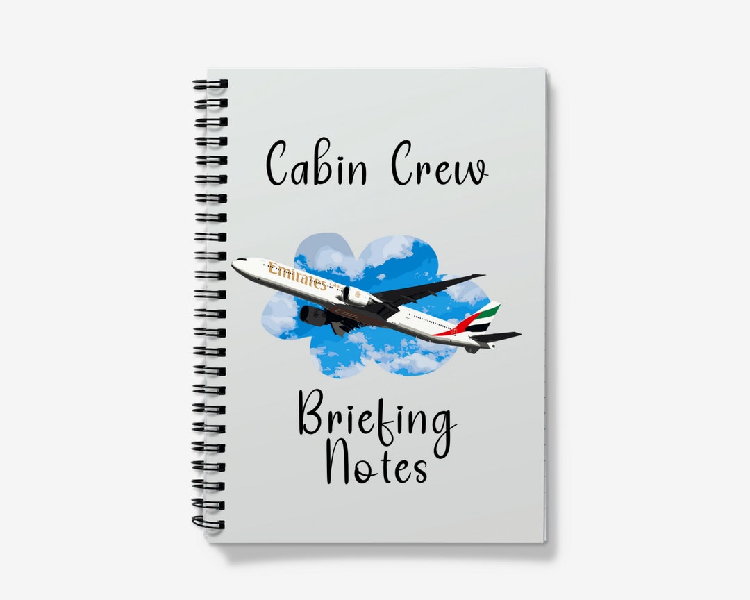 Cabin Crew Notes Notepad Aviation Notebook Gift Boeing 777 Plane A5 ...