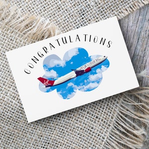 Congratulations Plane Card| A330 Aviation Card| Airline Card| Cabin ...