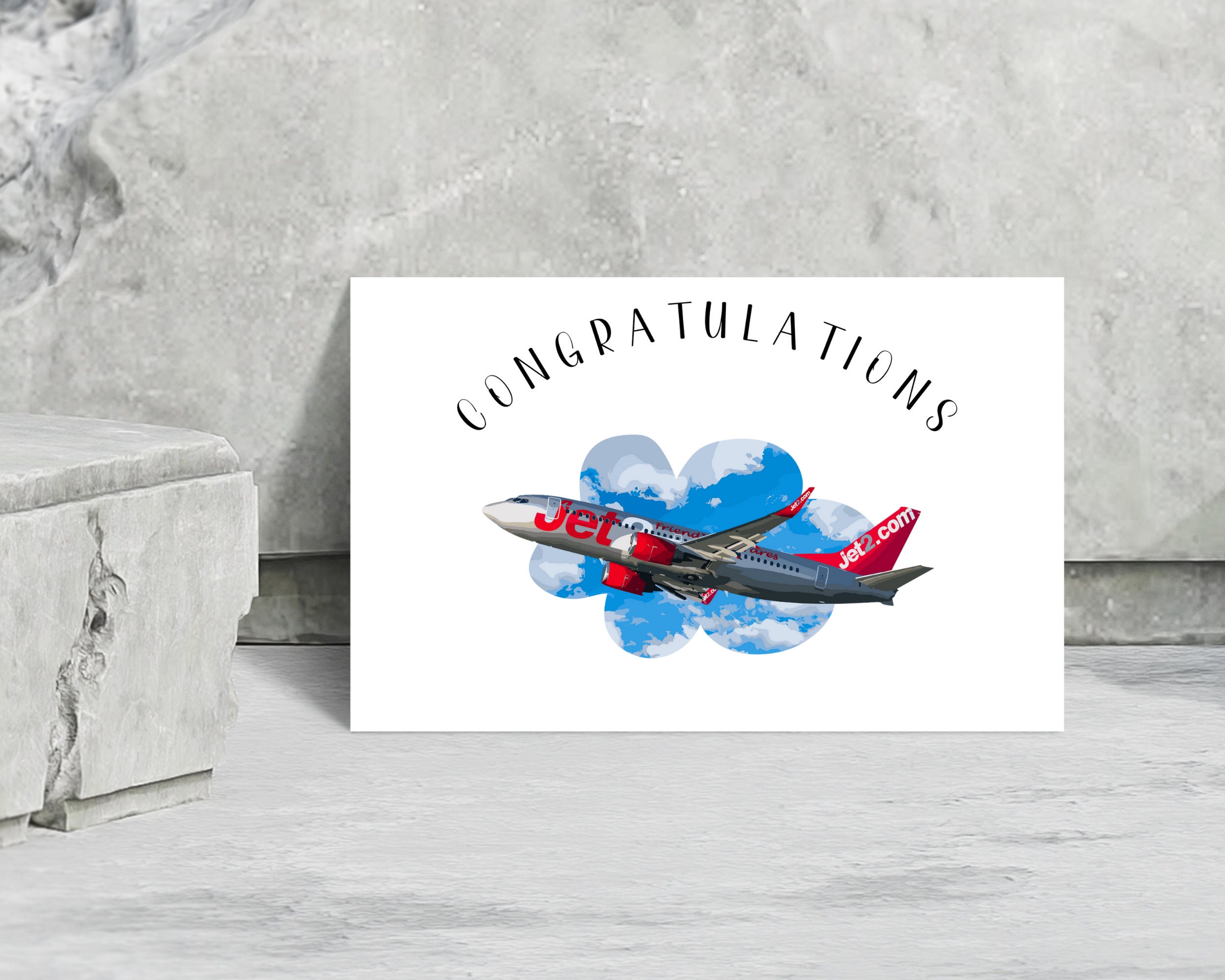Congratulations Plane Card B737 Aviation Card Airline Cabin Crew Card ...