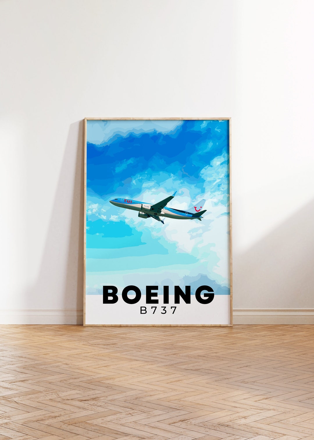B737 Plane Art Print Boeing Aircraft Poster Airplane Pilot Wall Art ...
