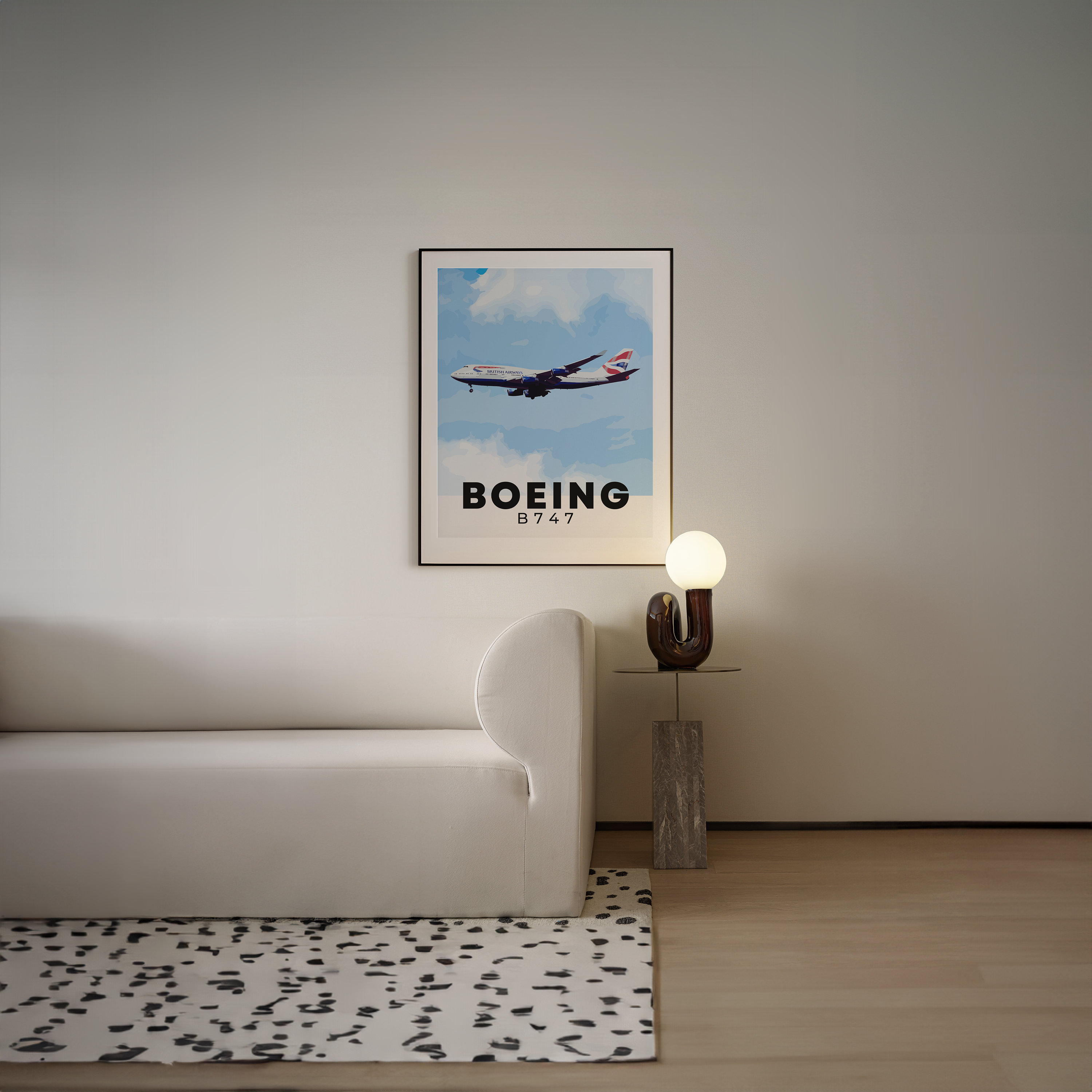 Boeing 747 Poster Fine Aviation Artwork Airplane Posters Aircraft Wall ...