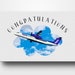 Congratulations Plane Card Dash 8 Q400 Aviation Card Airline Card Cabin ...