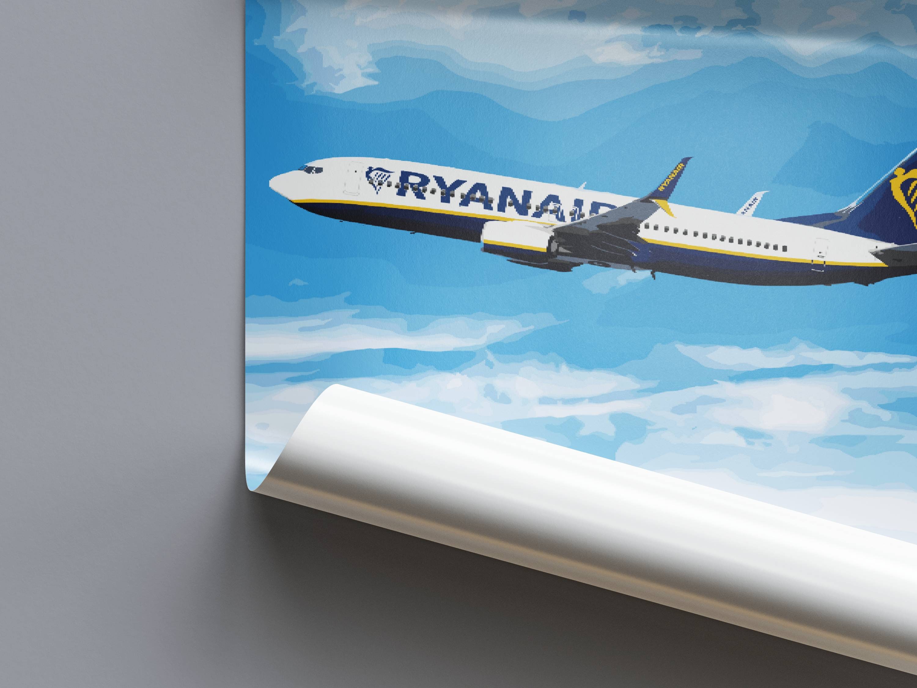 Boeing B737 Plane Poster Aviation Plane Wall Art Jet Poster pilot Gift ...