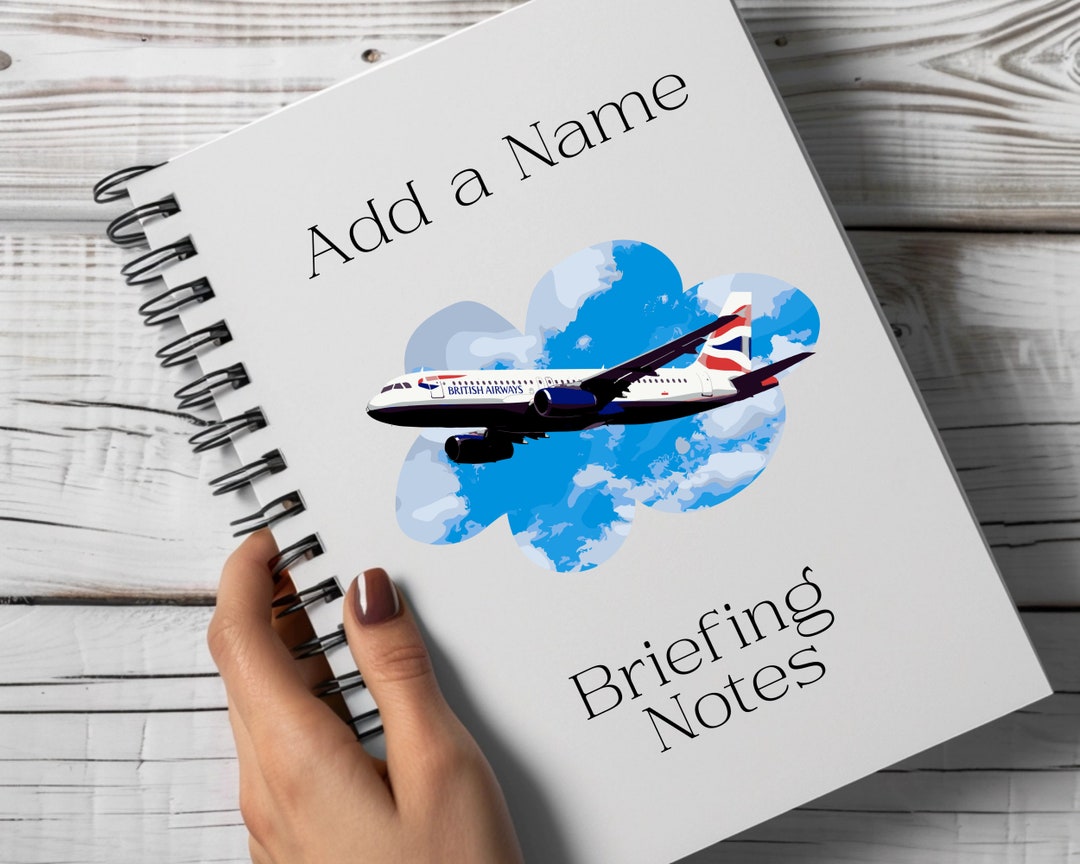 Personalised Airbus A320 Notebook Aviation Gift Notepad Plane A5 Spiral ...