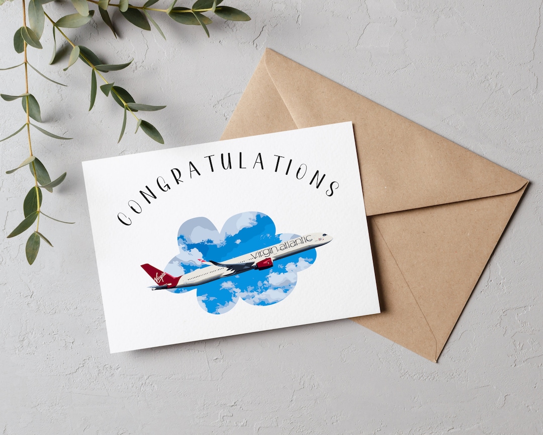 Congratulations Plane Card A350 Aviation Card Airline Cabin Crew Card ...