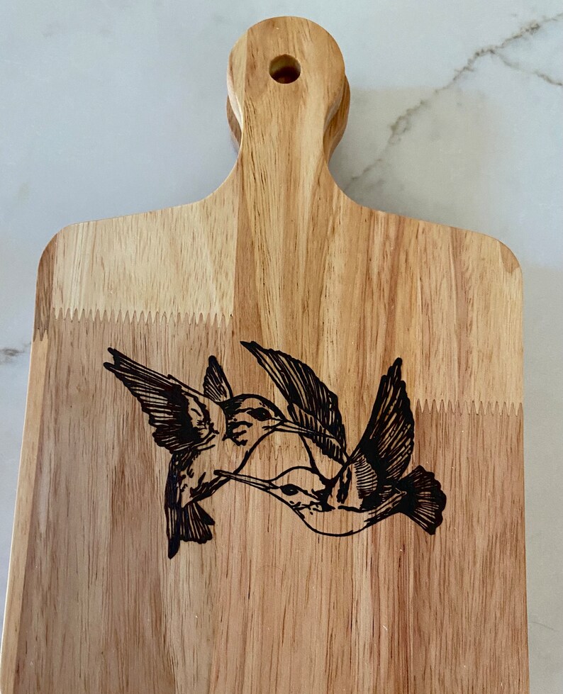 The Hummingbirds Wood Burned Charcuterie Board - Etsy