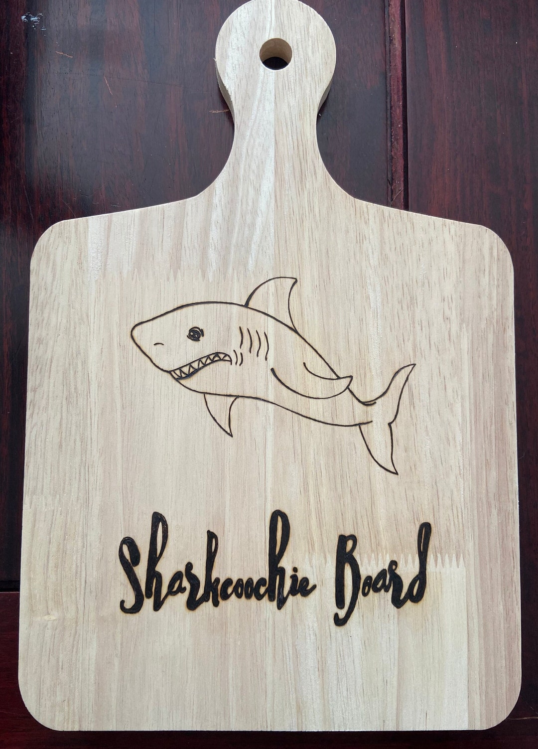 Sharkcoochie Board Woodburned - Etsy