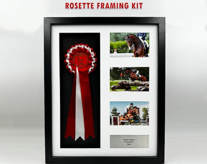 Rosette Framing Kit, Horse Riding, Equestrian, Customizable - Gift for ...