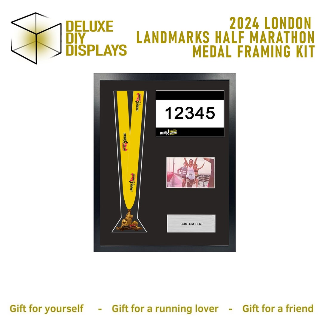 2024 London Landmarks Half-marathon Medal and Number Framing Kit ...
