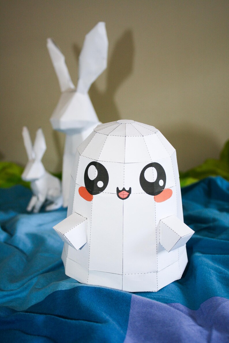 Cute Ghost Papercraft, 3D Paper Model (PDF Pattern) - Etsy Canada