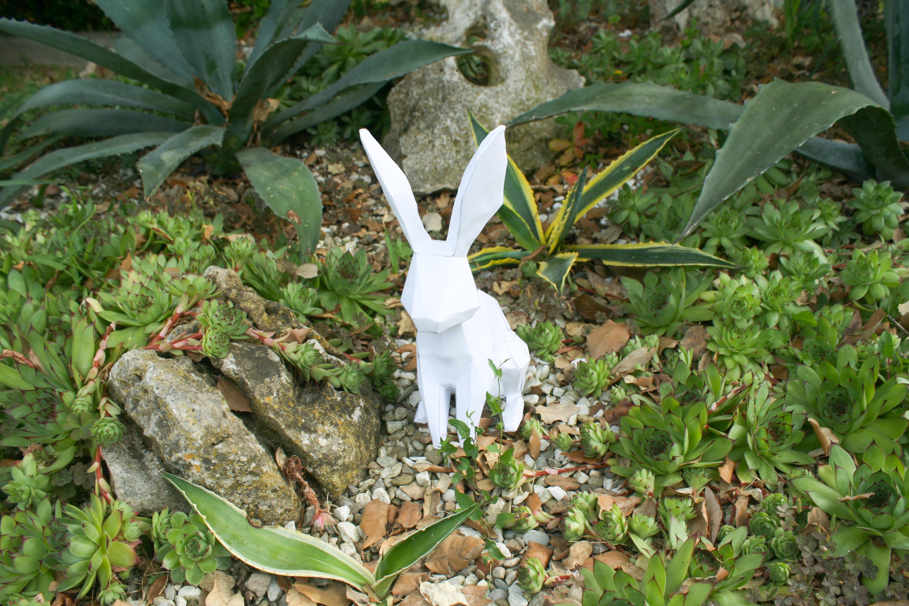 Geometric Rabbit Papercraft, 3D Paper Sculpture (PDF Pattern) - Etsy