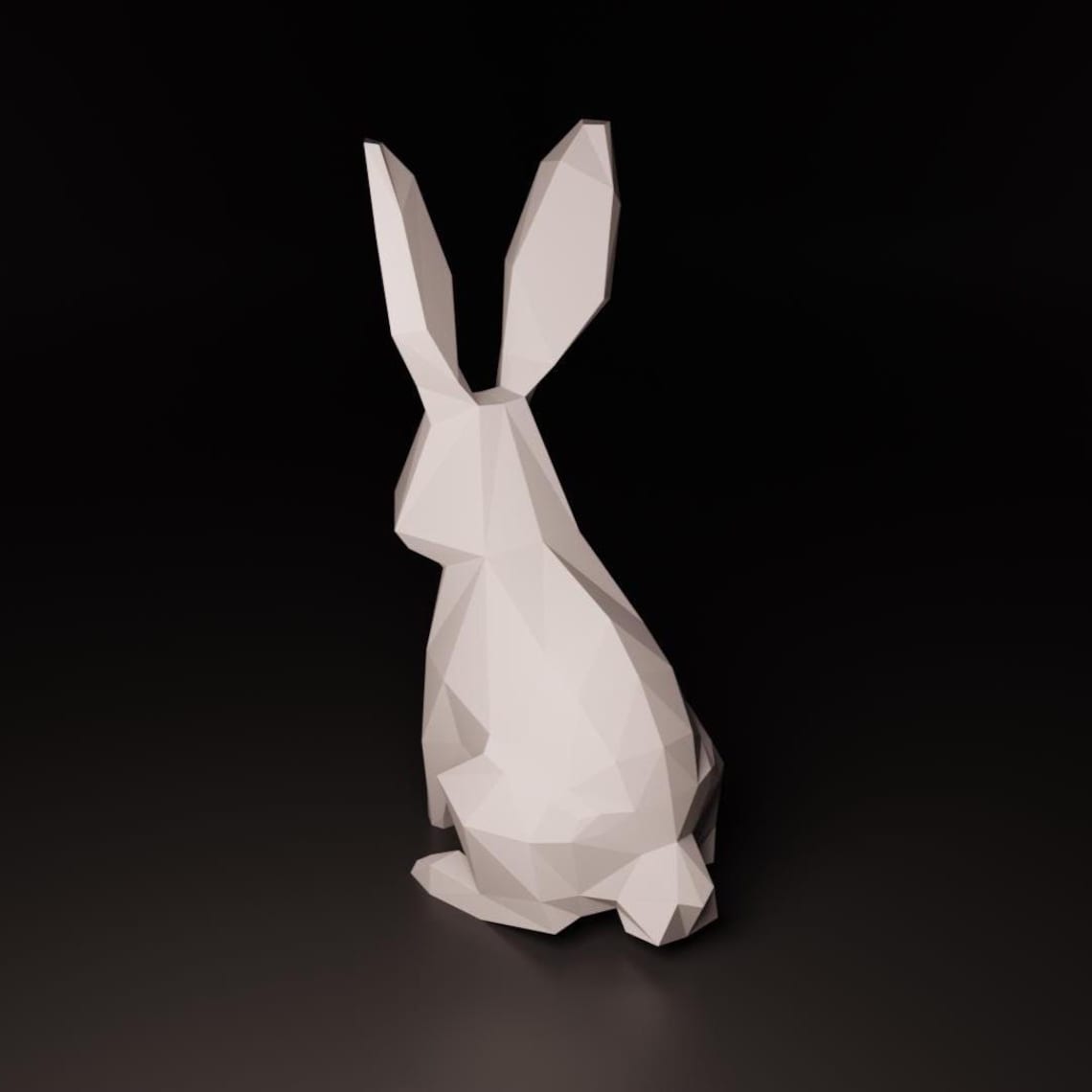 Geometric Rabbit Papercraft, 3D Paper Sculpture (PDF Pattern) - Etsy