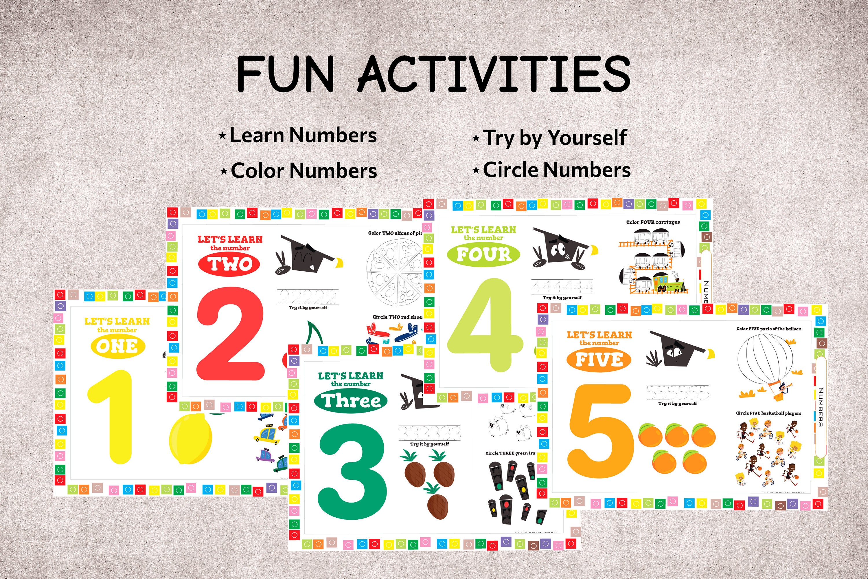 100 Pages Printables Preschool Curriculum Learning Numbers | Activity ...
