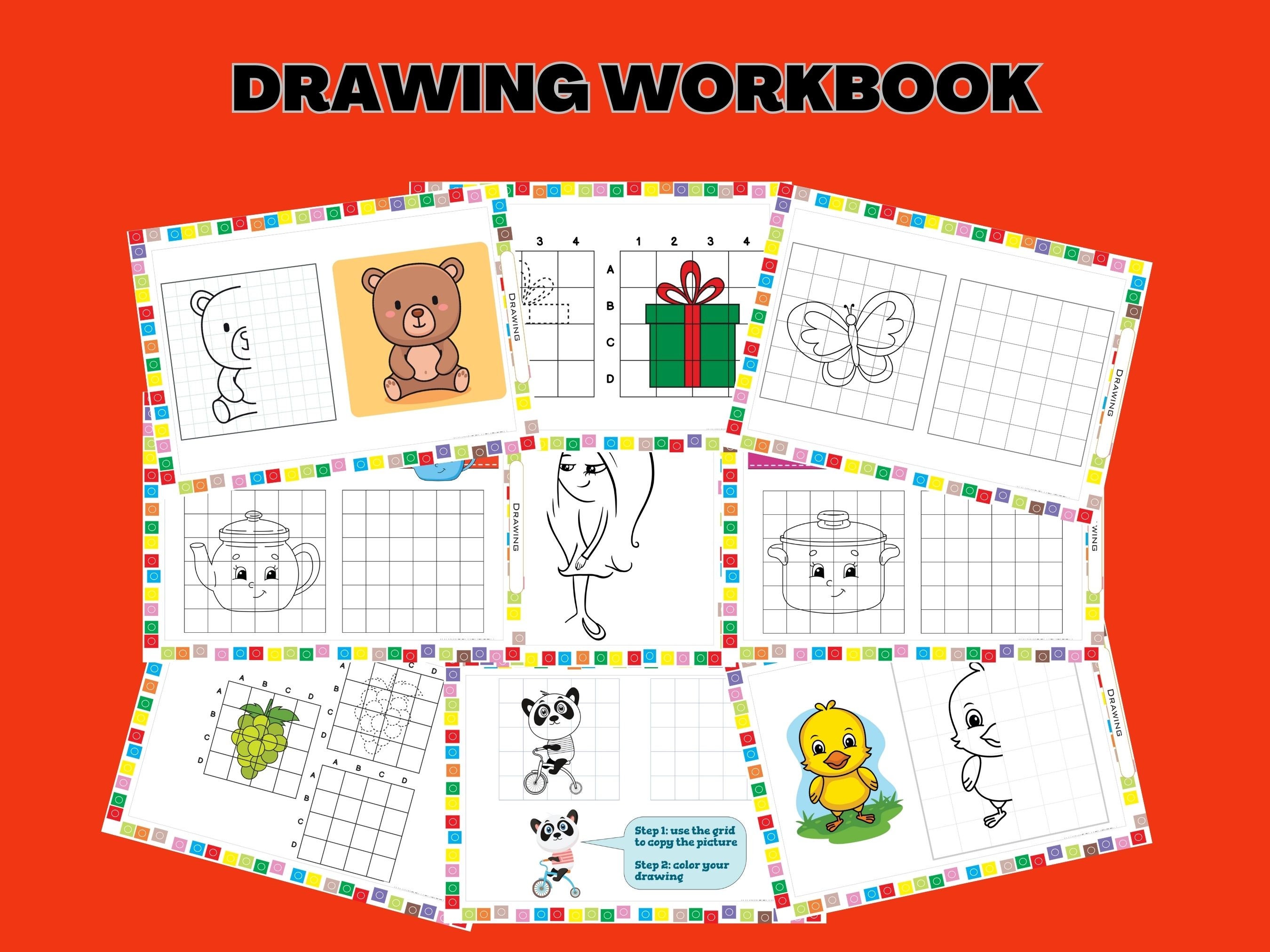 6 in 1 Preschool Pre-k Curriculum Workbook Writing Drawing Color Dot to ...