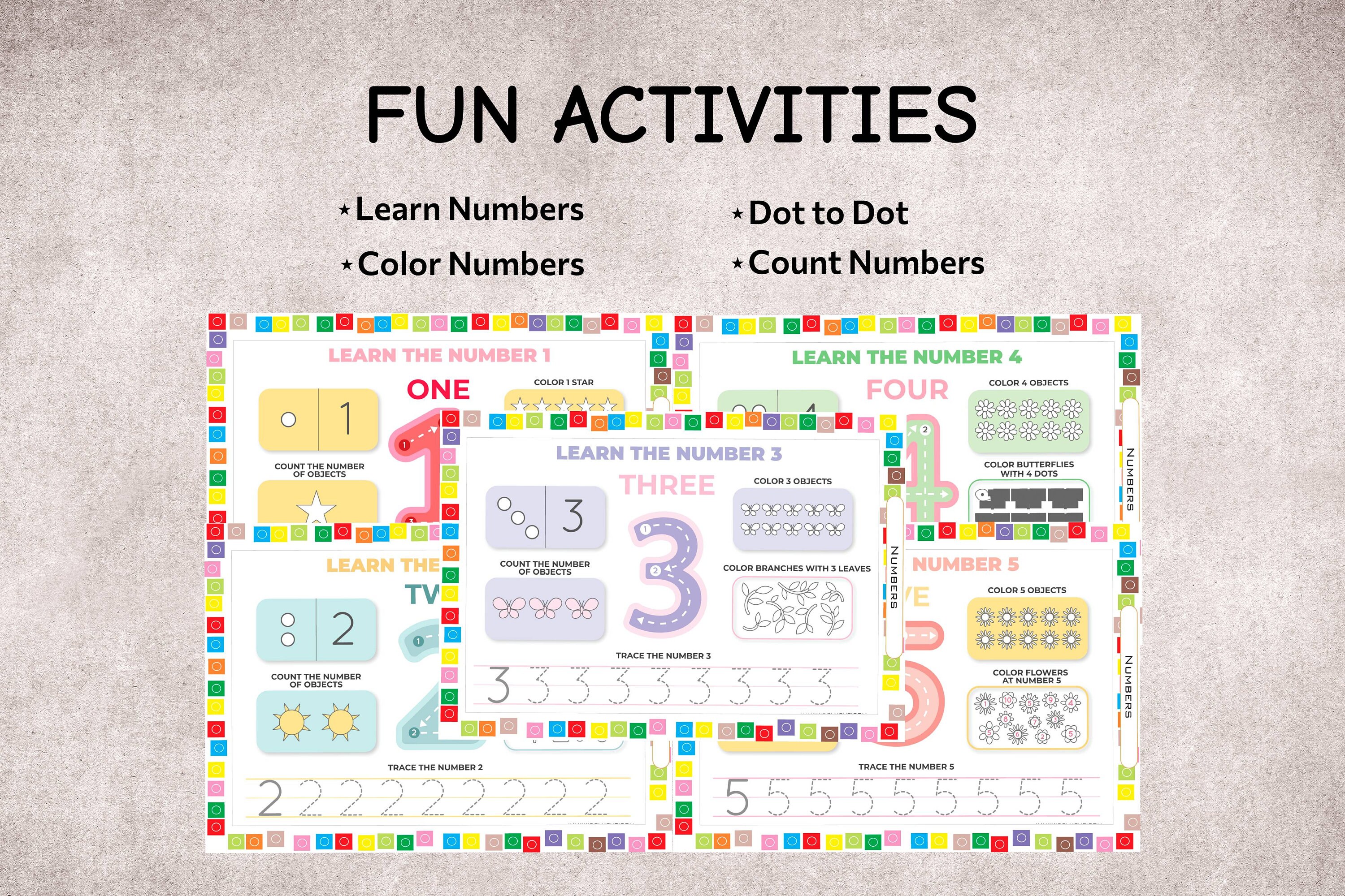 100 Pages Printables Preschool Curriculum Learning Numbers | Activity ...