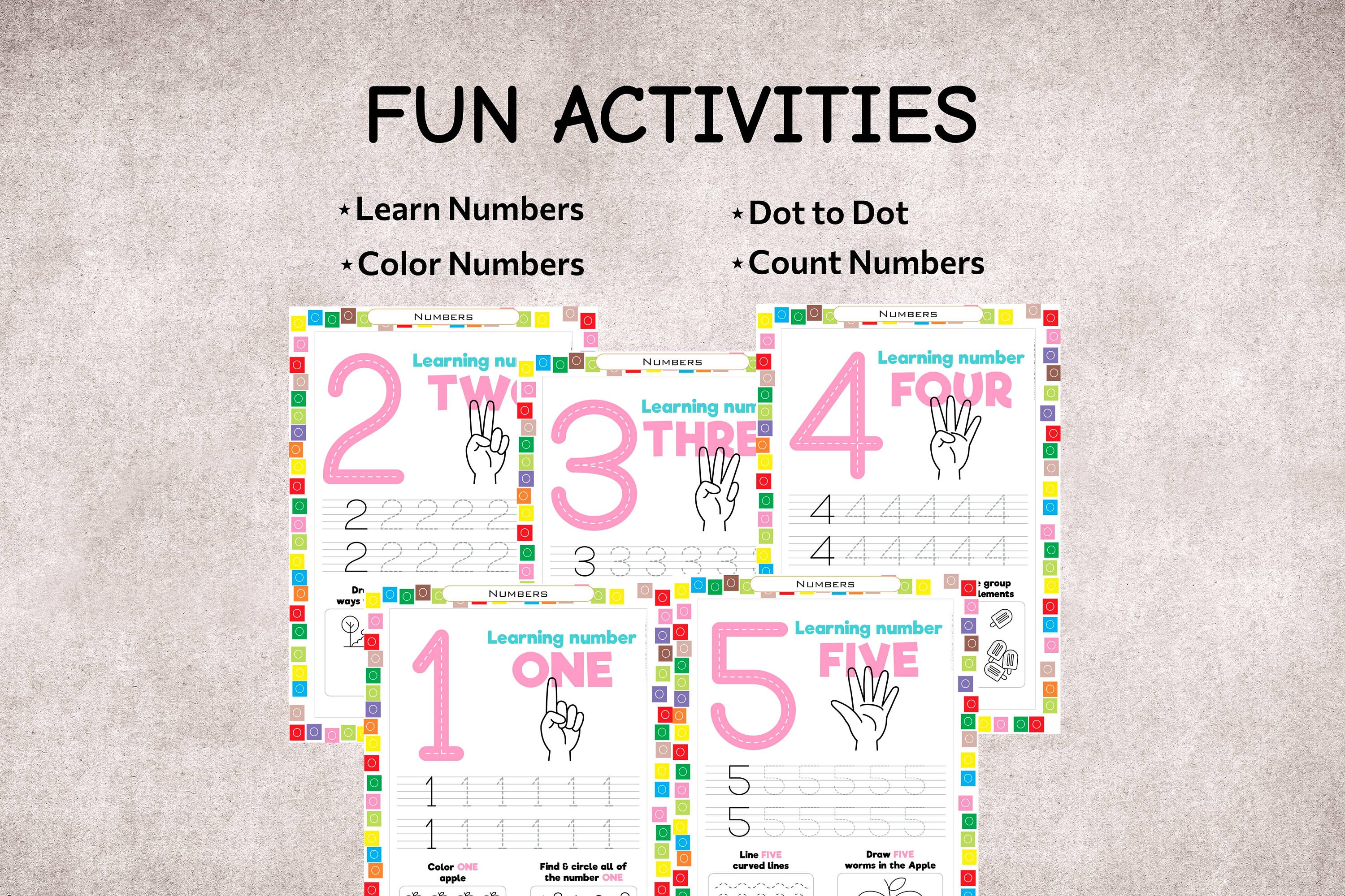 100 Pages Printables Preschool Curriculum Learning Numbers | Activity ...