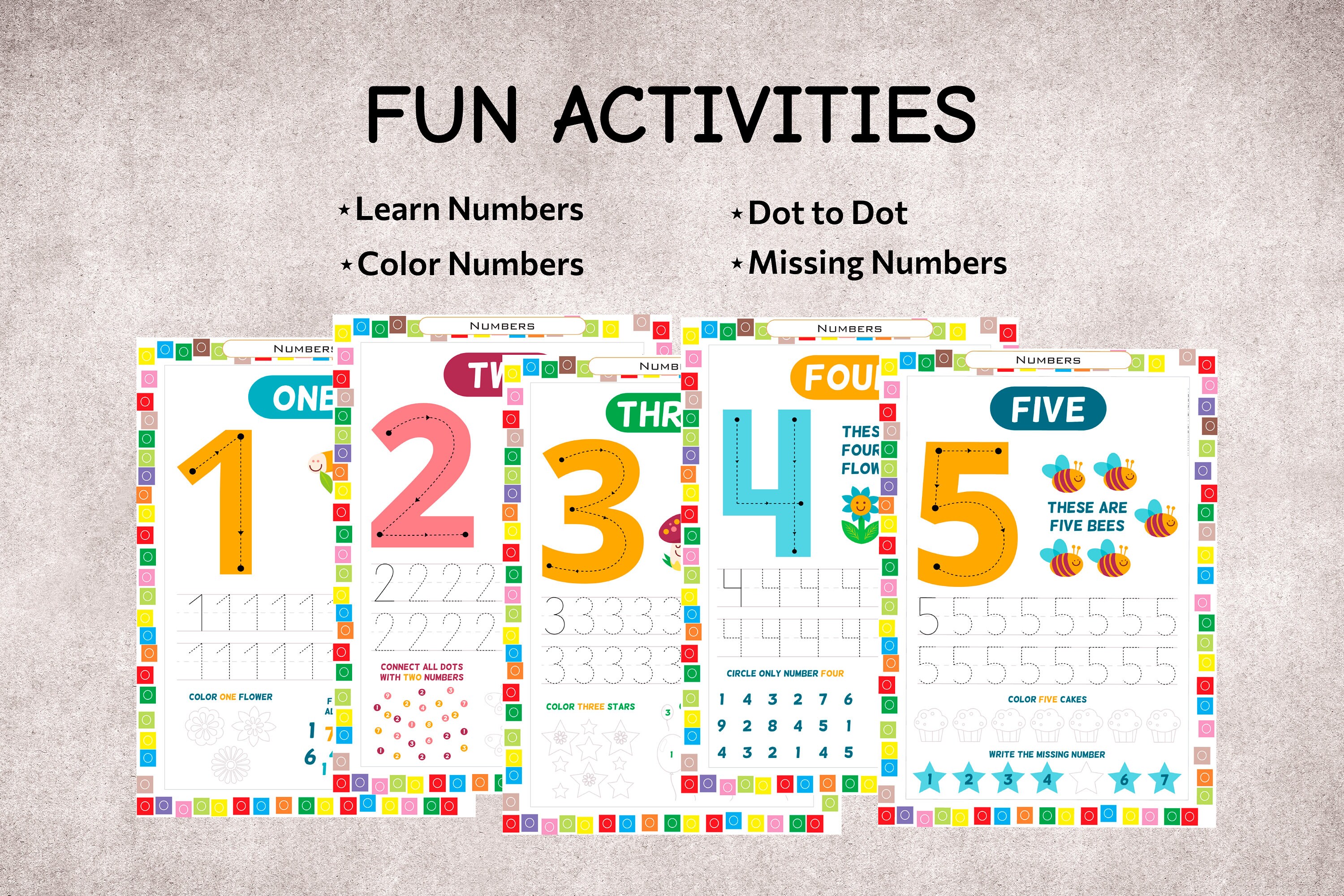 100 Pages Printables Preschool Curriculum Learning Numbers | Activity ...