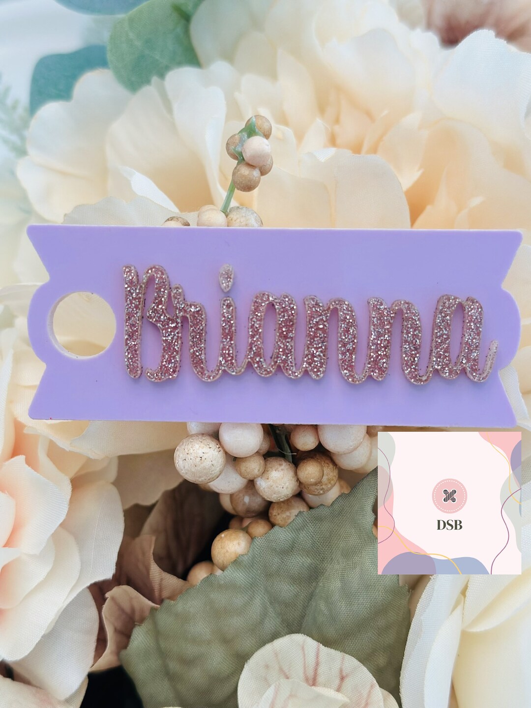 Stanley Name Plate - Tumbler Cup Tag - 30oz and 40 Oz - Lavender Name ...