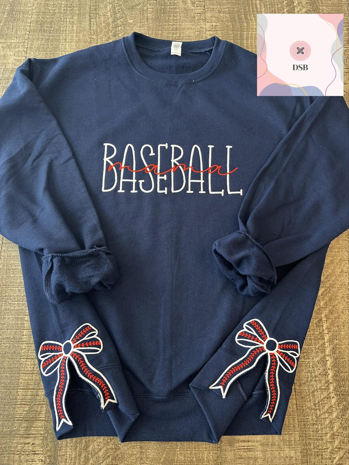 Baseball Mama Side Bow Cut-out Sweatshirt - Custom Baseball Mom Side ...