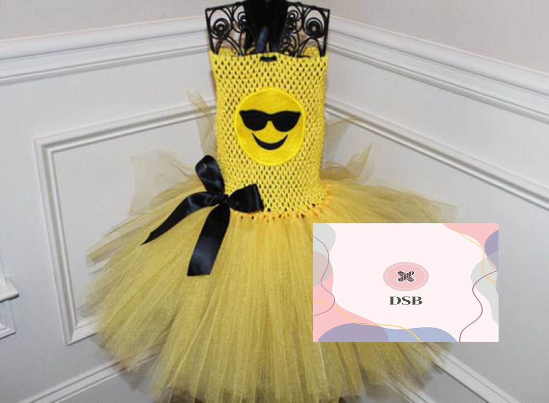 Emoji Tutu Dress Halloween Costume Birthday Outfit Cool Emoji Tutu ...