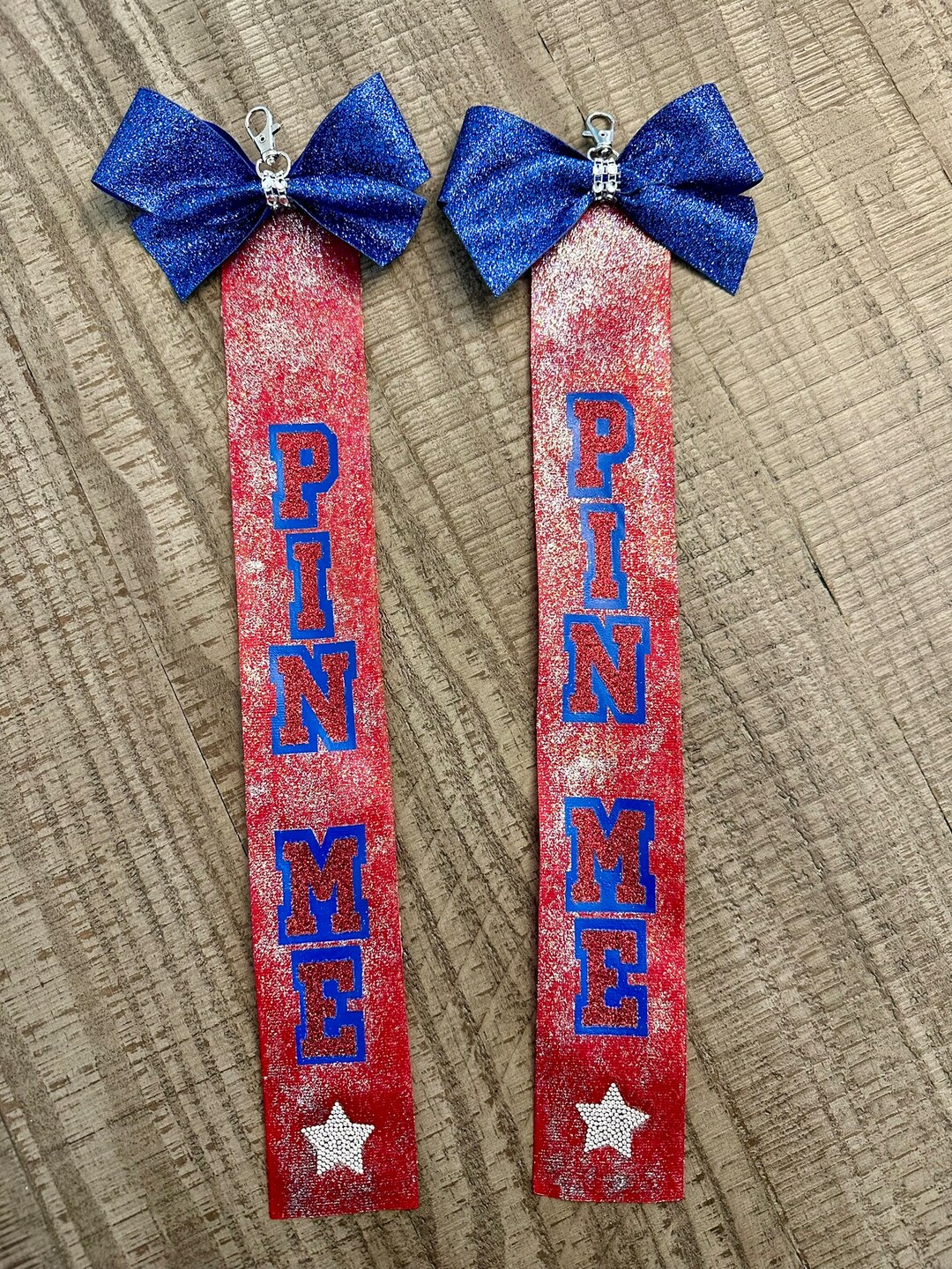 PIN ME Ribbons - Sparkly Pin Me Cheer Ribbons - Etsy
