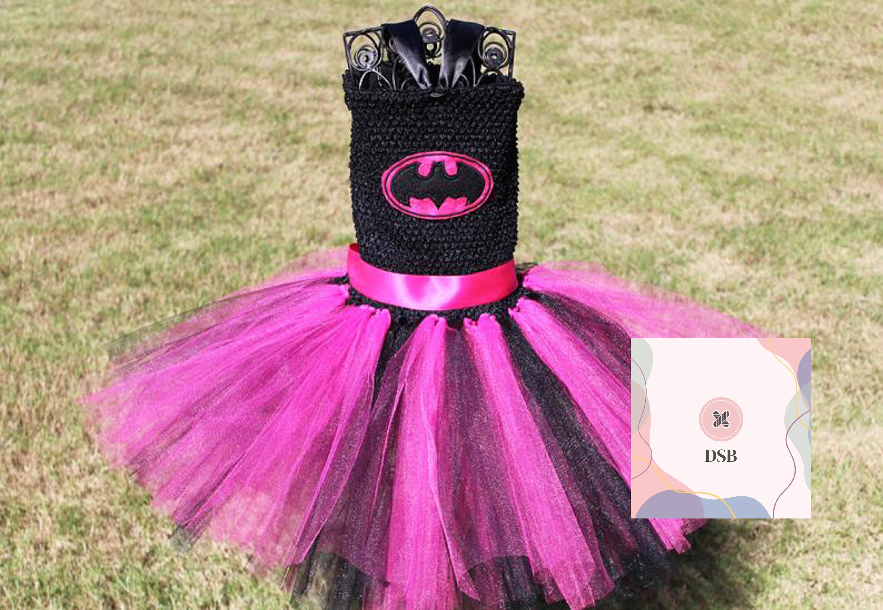 Pink Batgirl Logo Template