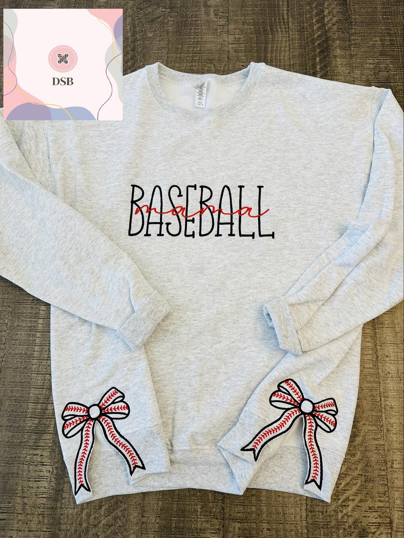 Baseball Mama Side Bow Cut-out Sweatshirt - Custom Baseball Mom Side ...