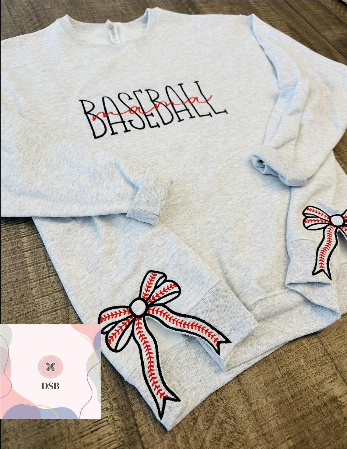 Baseball Mama Side Bow Cut-out Sweatshirt - Custom Baseball Mom Side ...
