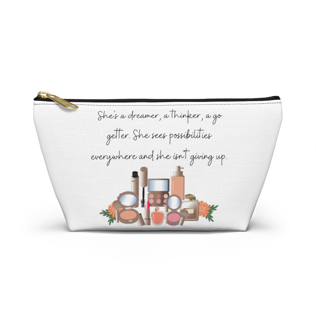 She's a Go Getter Makeup Bag, Motivational Travel Pouch, Girly Pencil ...