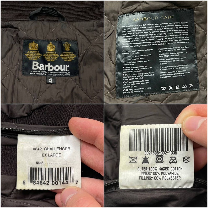 Barbour Challenger A642 Men's Waxed Cotton Brown Jacket Size XL - Etsy