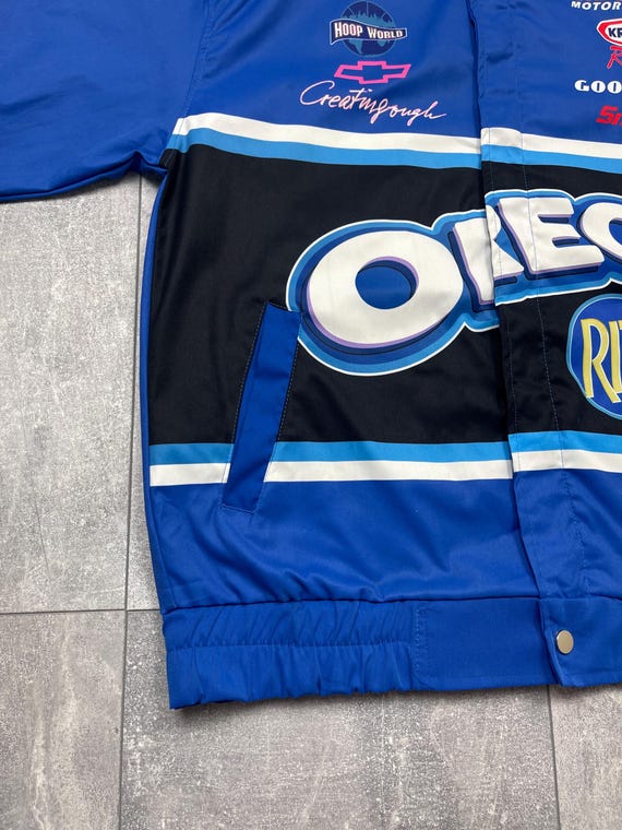 Vintage Nascar Formula 1 Oreo Racing Light Bomber Jac… - Gem