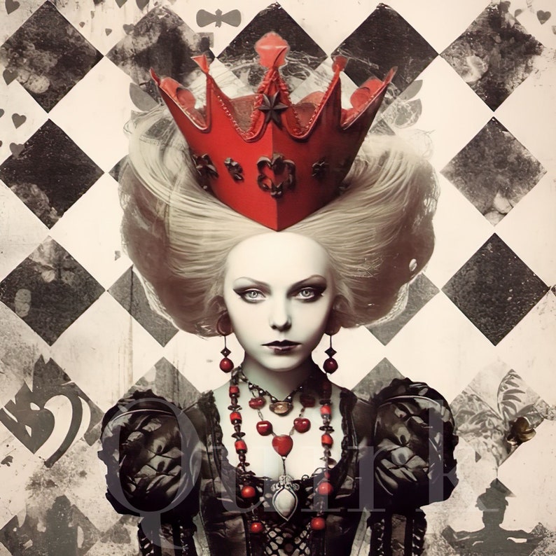 Gothic Alice in Wonderland Digital Printable Paper Pack for Junk ...