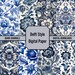 Delft Floral Pattern Digital Printables for Junk Journals - Etsy