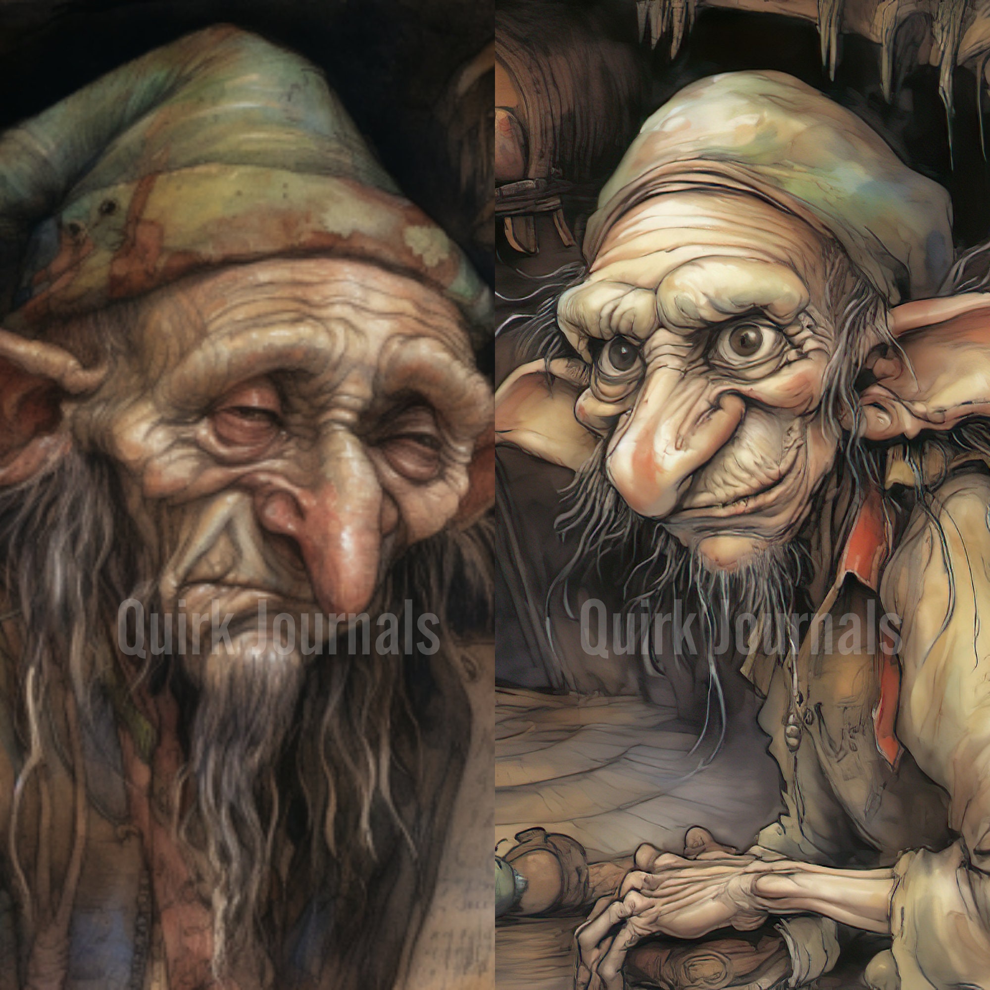 Goblins, Gnomes and Their Homes Junk Journal Kit - Etsy