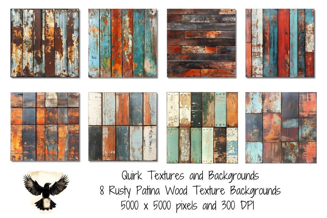 Rusty Patina Wood Texture Digital Printables - Etsy