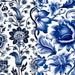 Delft Floral Pattern Digital Printables for Junk Journals - Etsy