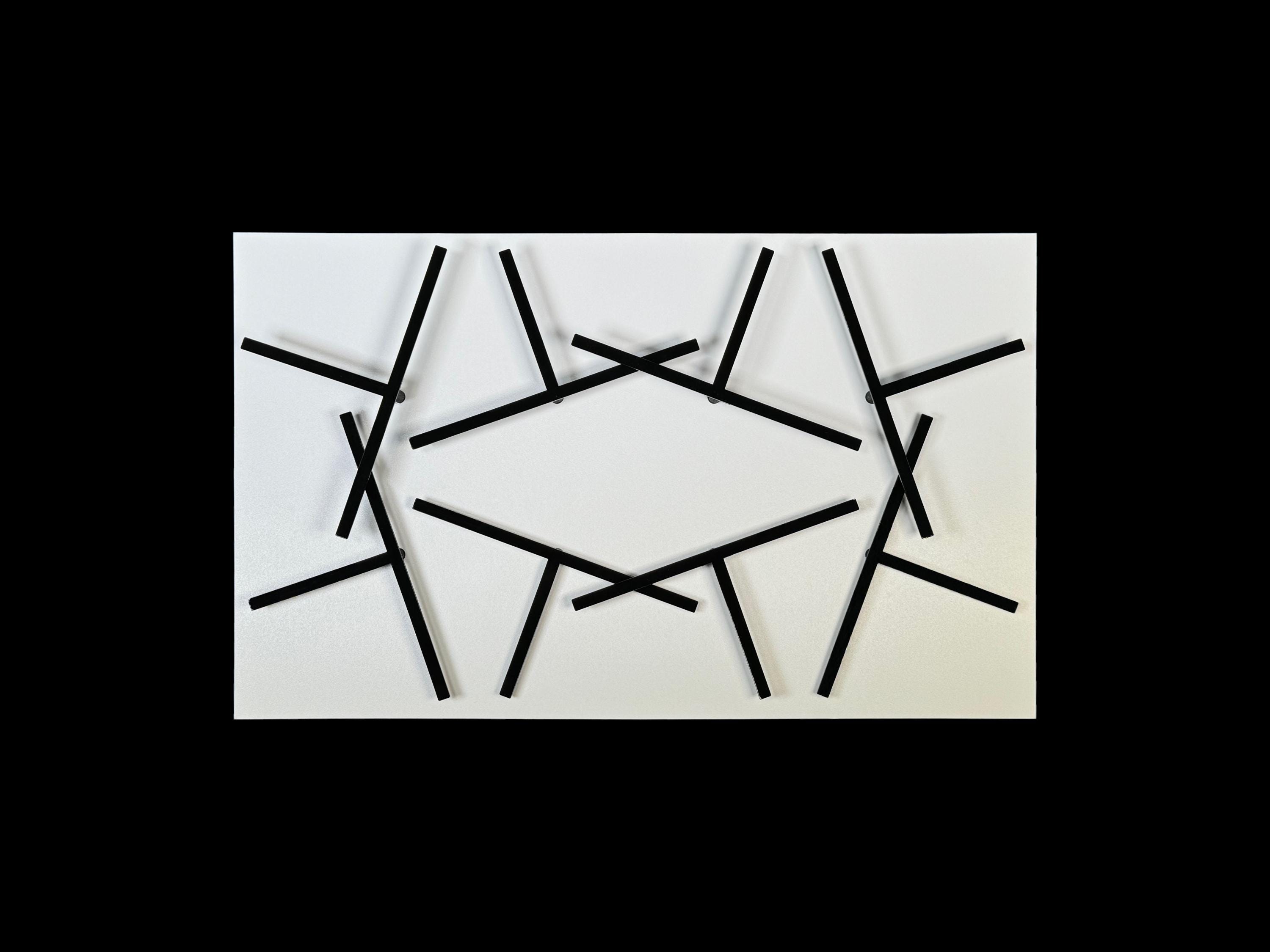 Kinetic Wall Art Sculpture, Geometric Moving Decor, Modern Wall ...
