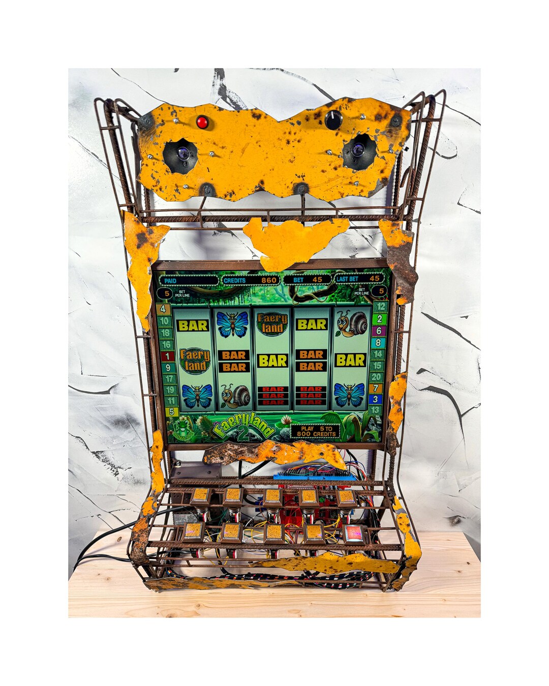 Rustic - Style Game Machine | Rusted Metal Design With LED Lighting and ...