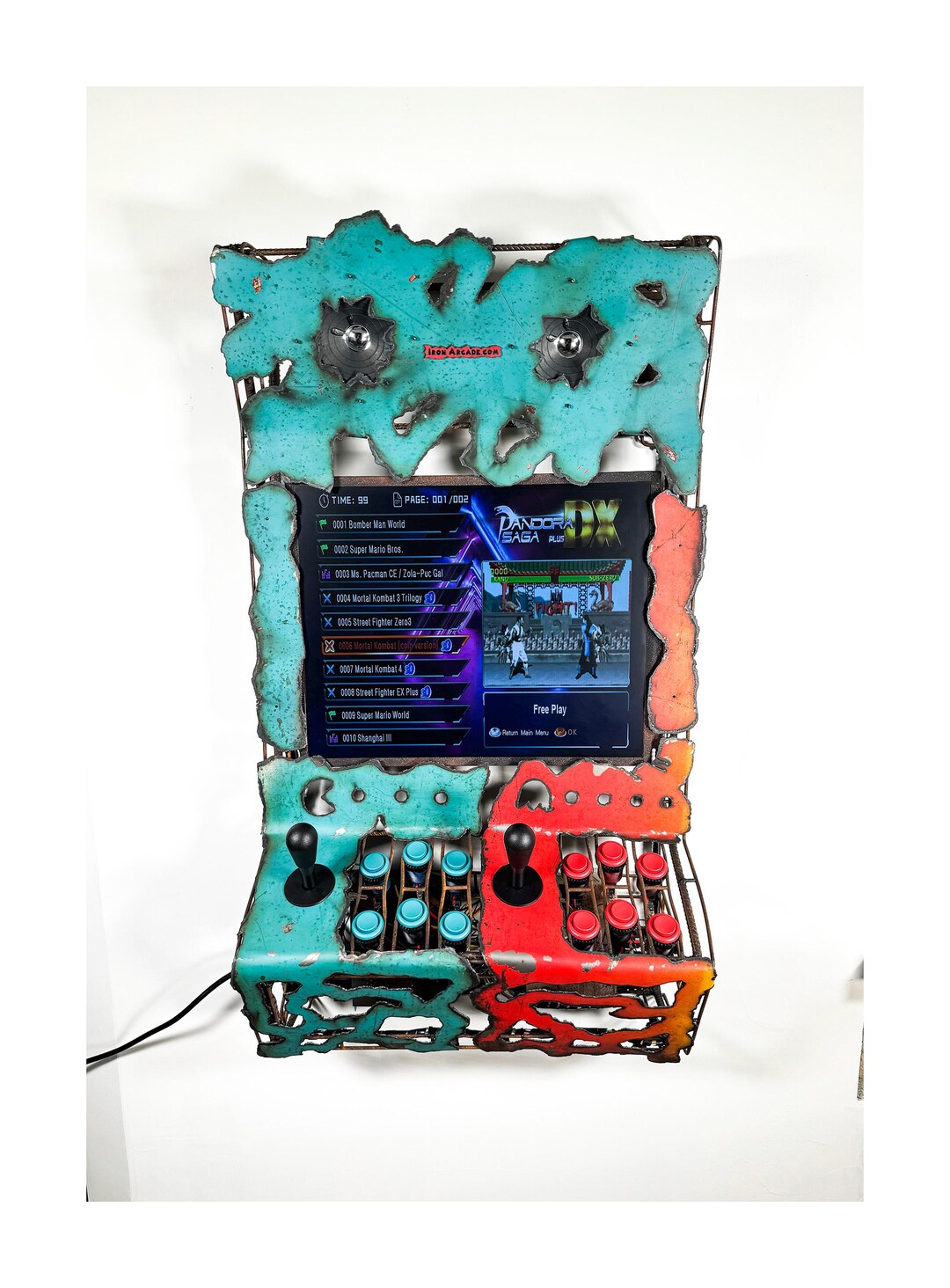 Rustic Metal Arcade Machine – 2-player Retro Gaming Console With 5000 ...