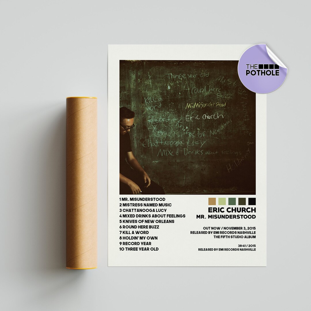Eric Church Posters / Mr. Misunderstood Poster / Mr. - Etsy