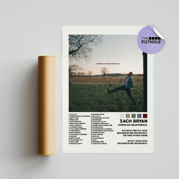 Album Cover Posters Zach Bryan - Etsy