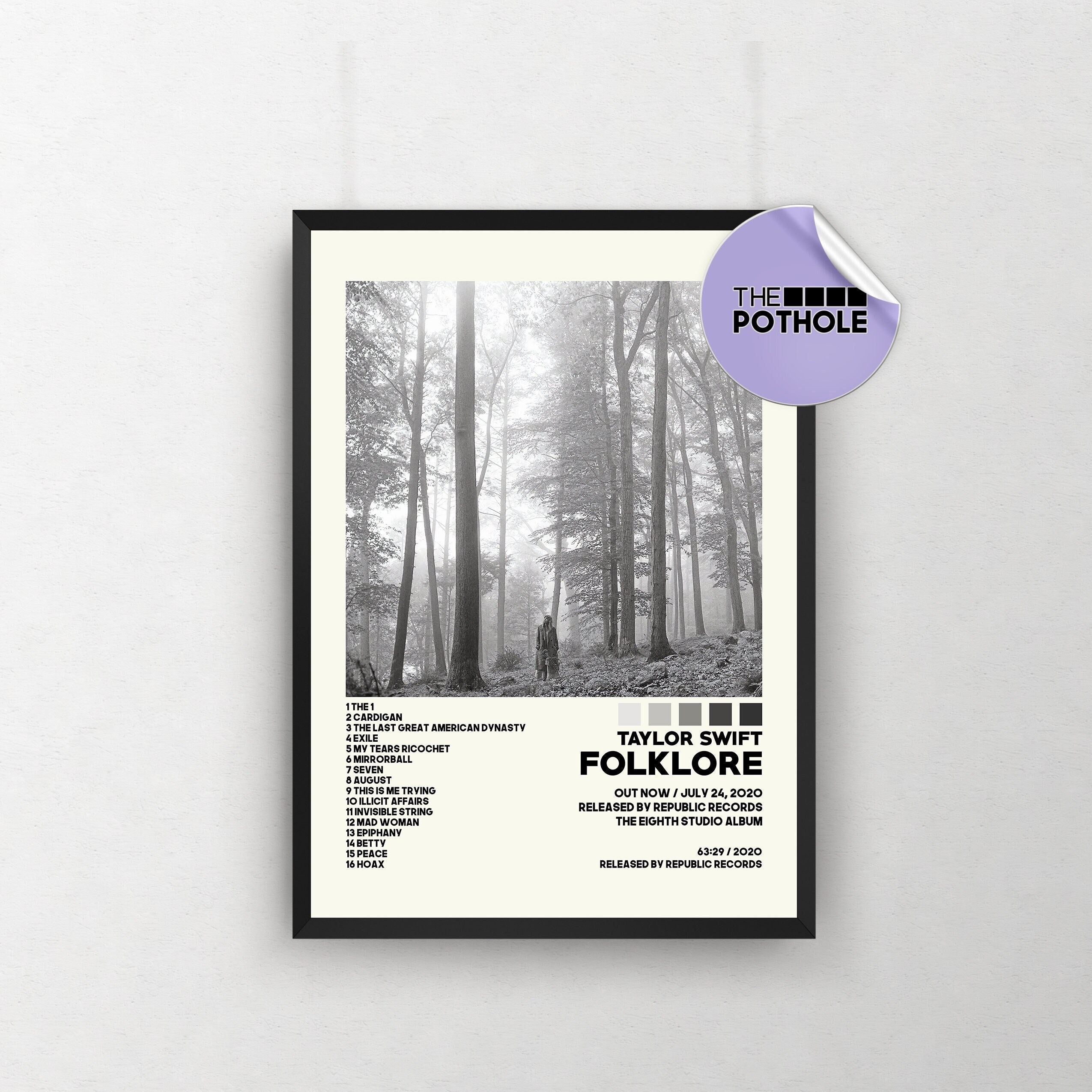 Taylor Folklore Album Cover Poster