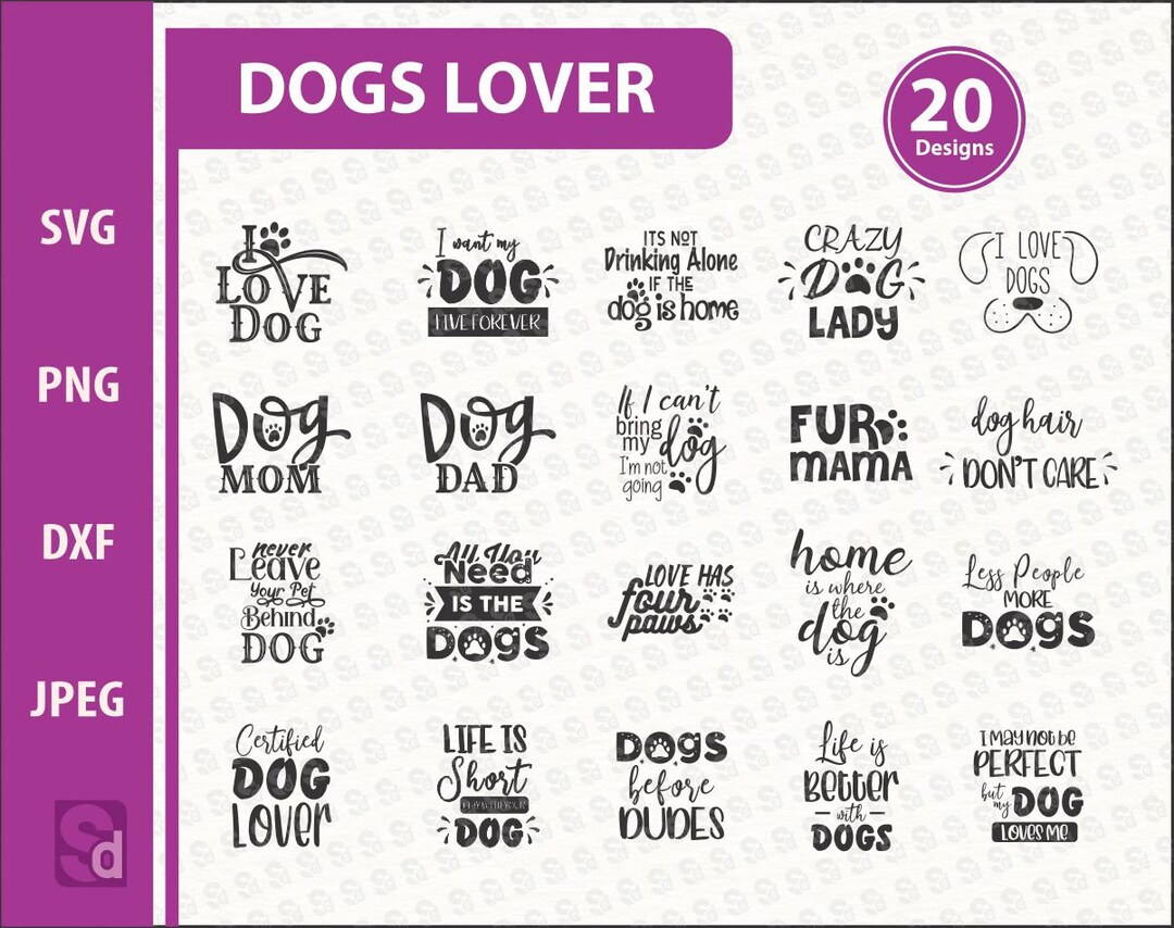 Dogs SVG Bundle, Sublimation, Cricut, Silhouette, Printable - Etsy