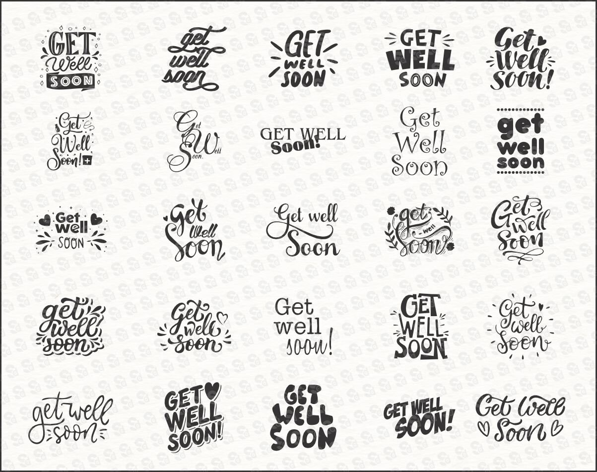 Get Well Soon SVG Bundle, Sublimation, Cricut, Silhouette, Printable ...