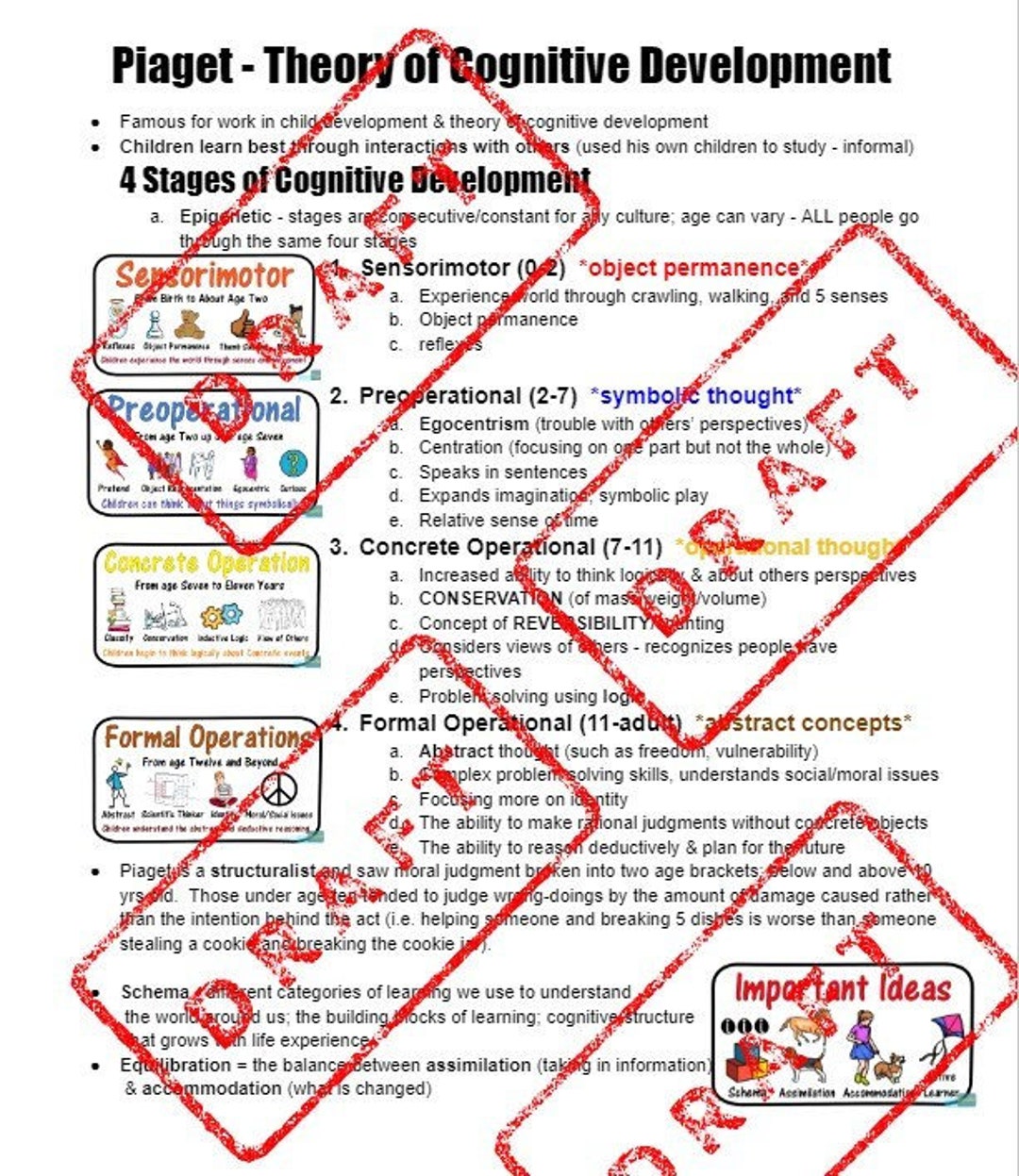 Piaget Four Stages Of Cognitive Development Chart On Deals | clc.cet.edu