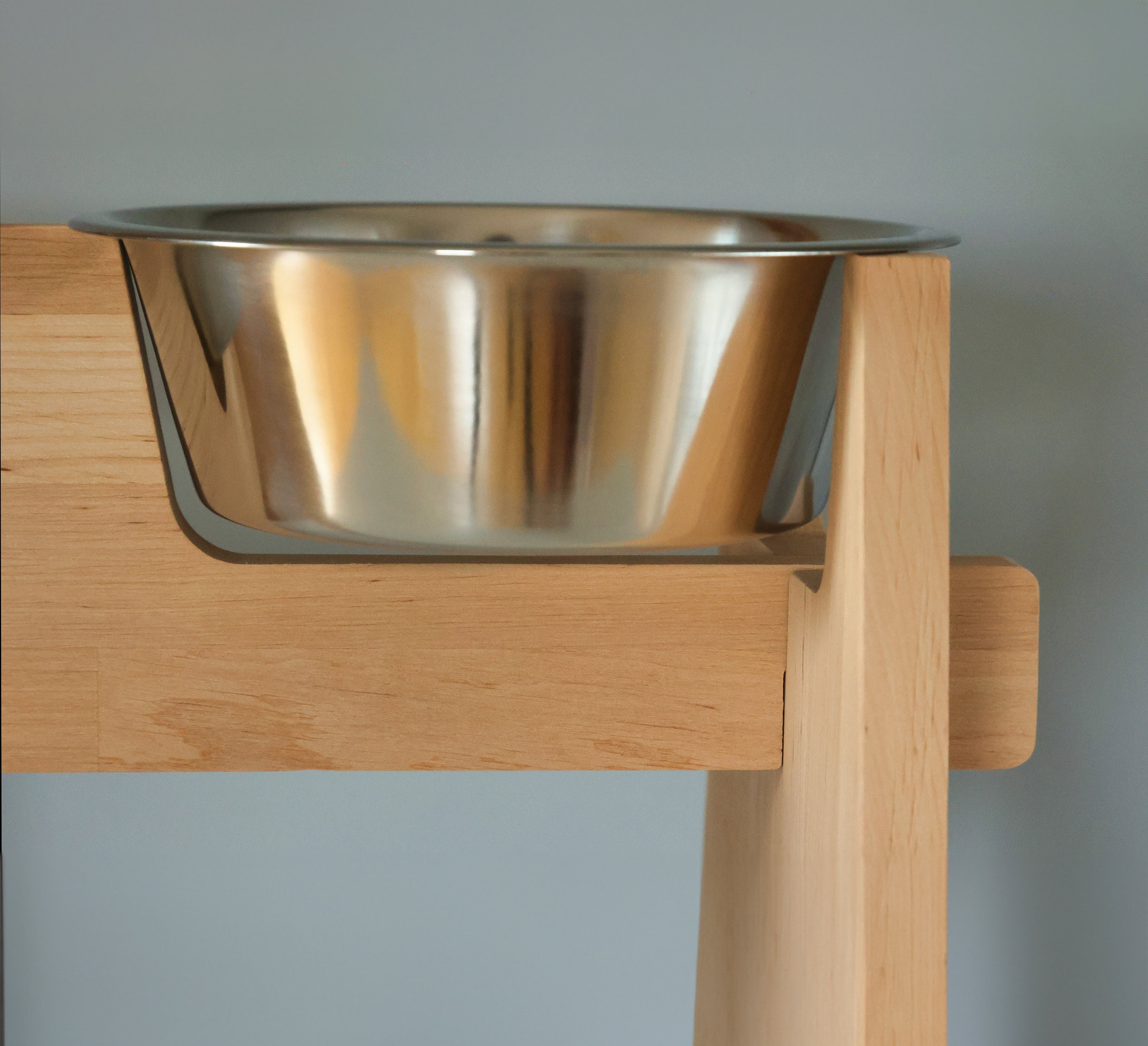 Handmade Wooden Elevated Dog Bowl Stand for Large Dogs With 2 - Etsy