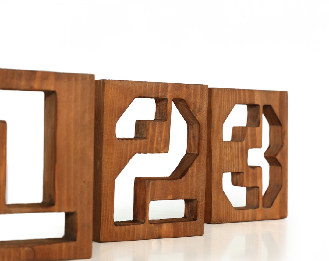 Handcrafted Wooden Wedding Table Numbers Sturdy Tabletop Seating Cards ...