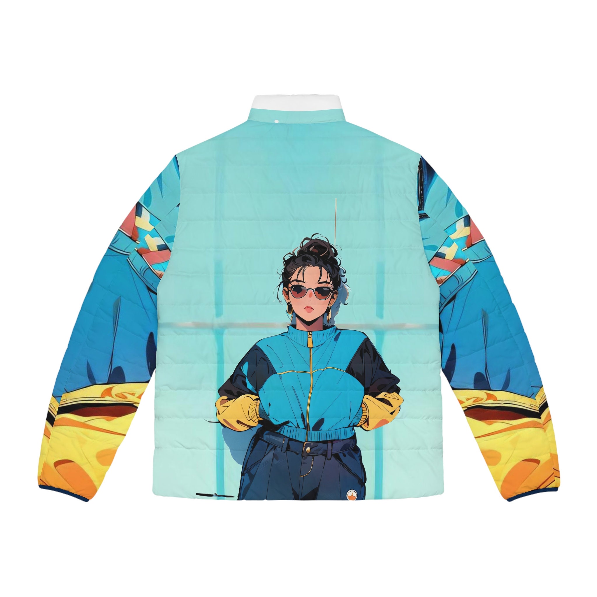 Anime Style Art Men's Puffer Jacket AOP sporty - Etsy