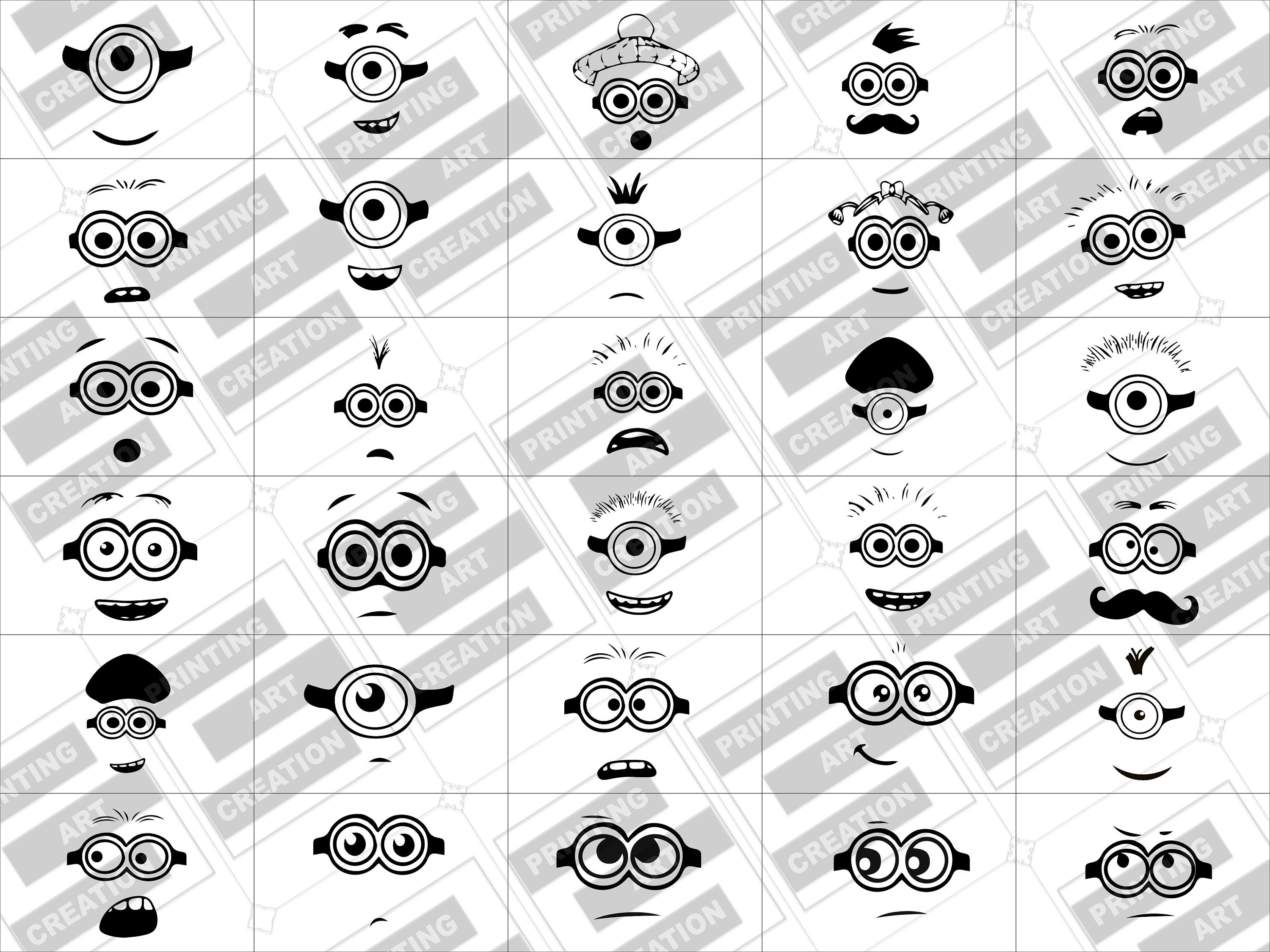 Minions Face Svg, Despicable Me Svg, Minions Svg Bundle, Birthday SVG ...