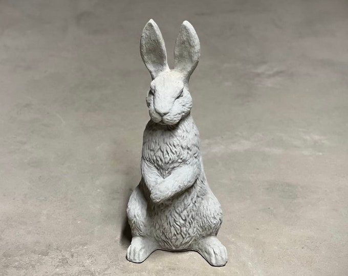 Rabbit Statue, Concrete Garden Rabbits, Garden Decor, Cement Rabbit ...